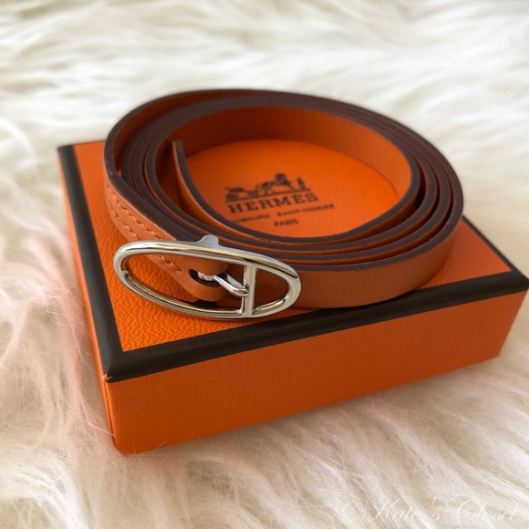 Hermes | Jewelry | Sold Hermes Hapi Orange Wrap Bracelet | Poshmark